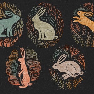 Nordic Rabbit SVG Vectors, Easter, PNG, JPG, Pattern, Seamless, Clip ...