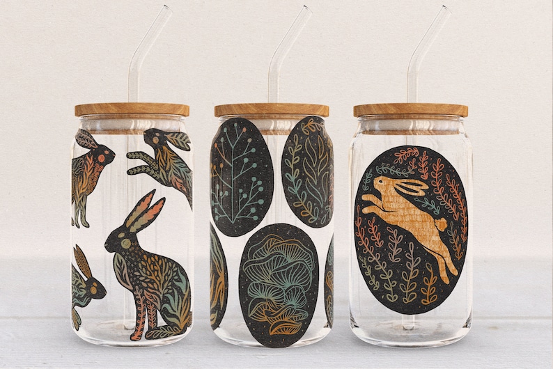 Nordic Rabbit SVG Vectors, Easter, PNG, JPG, Pattern, Seamless, Clip ...