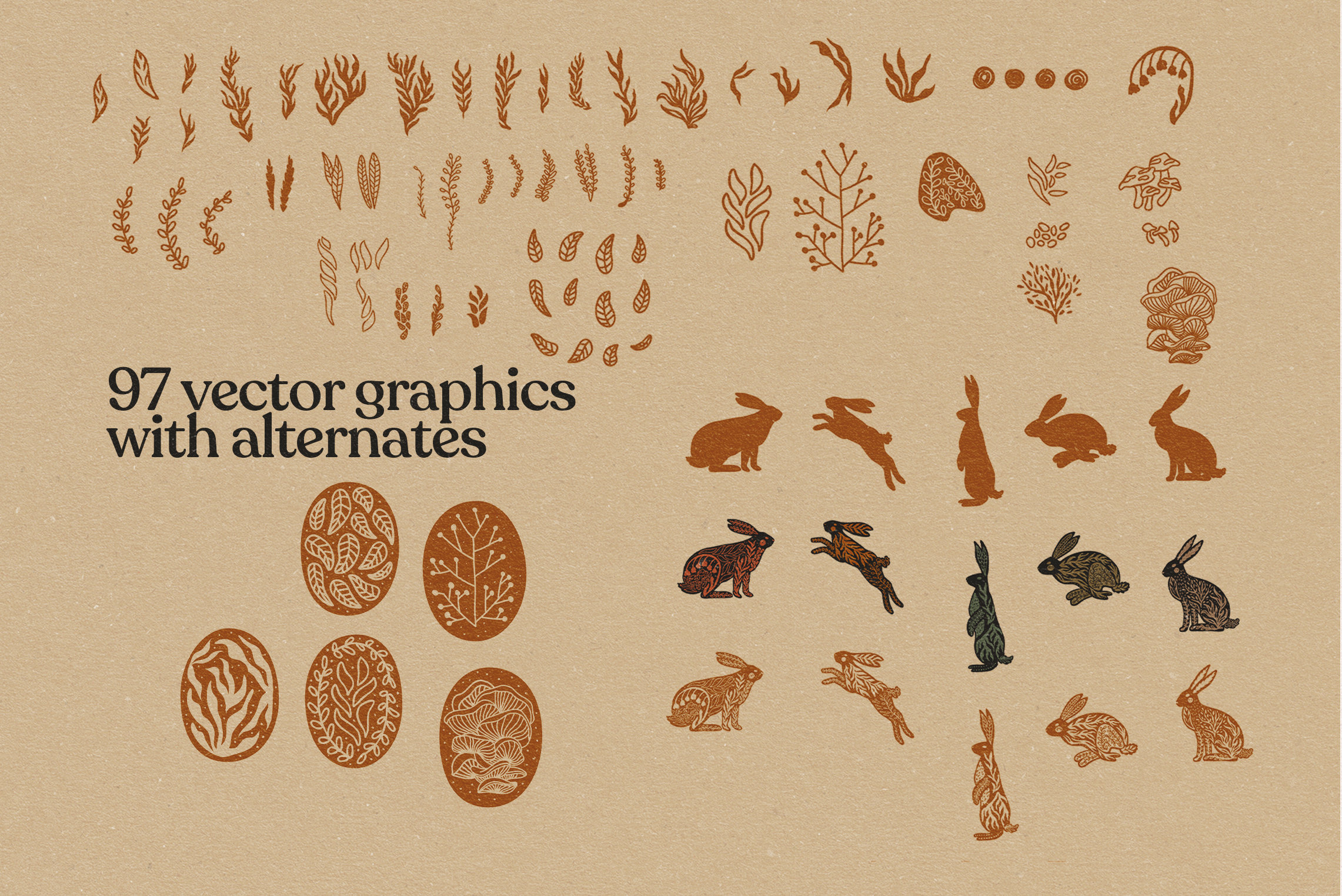 Nordic Rabbit SVG Vectors, Easter, PNG, JPG, Pattern, Seamless, Clip ...