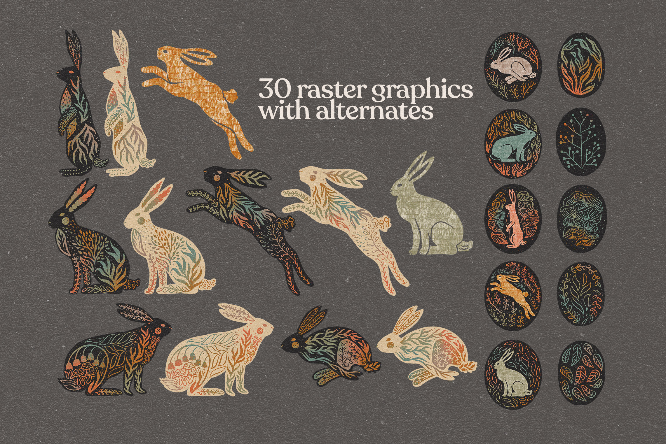Nordic Rabbit SVG Vectors, Easter, PNG, JPG, Pattern, Seamless, Clip ...