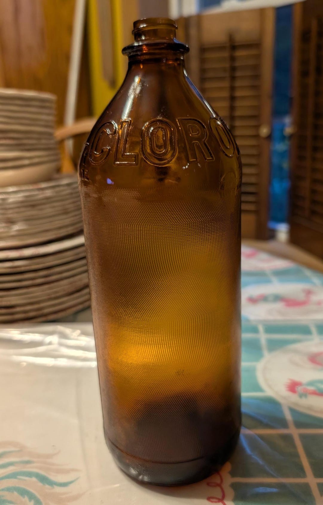 Vintage Amber/brown Glass Clorox Bottle, Free Shipping - Etsy