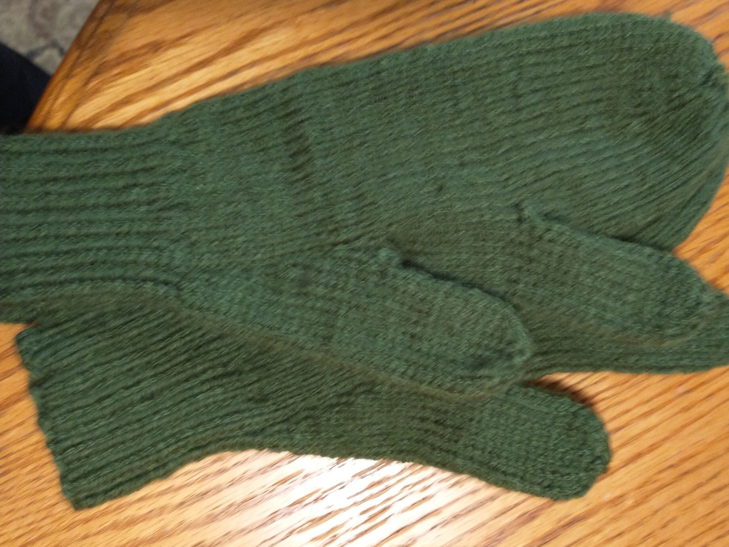 Hand Knit, Left and Right, Fingered, Men's Mittens, Trigger Finger ...