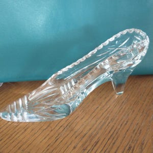 Glass Slipper Shoe Figurine, Lead Crystal, Glass Slipper, Figurine ...