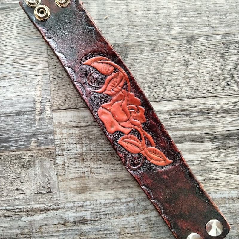 Leather Rose - Etsy