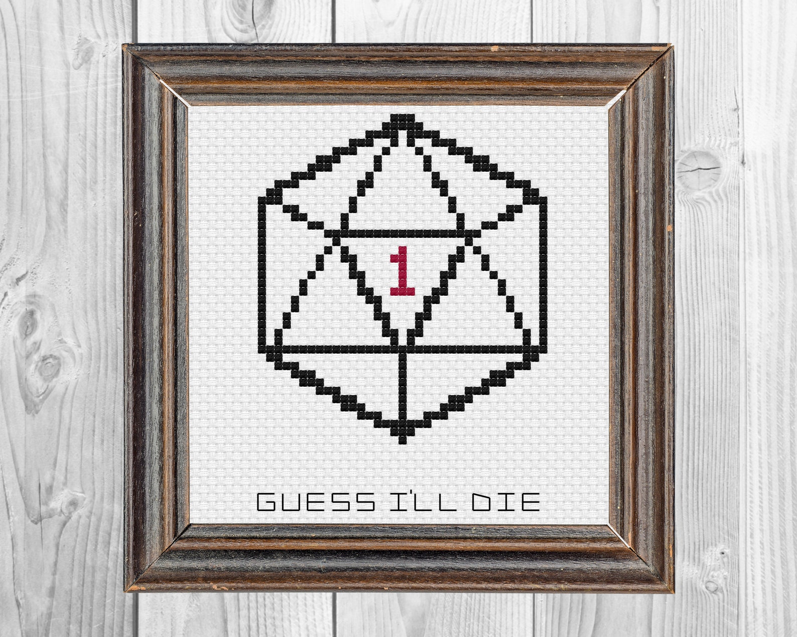 Dungeons and Dragons D20 Dice Nat 1 Cross Stitch PDF Pattern - Etsy