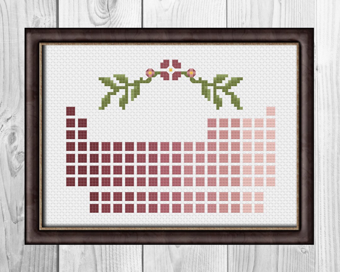 Periodic Table of Elements Cross Stitch Pattern PDF - Etsy