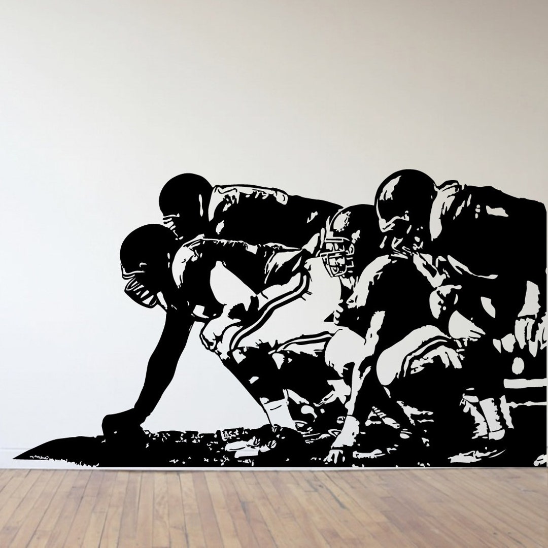 Offensive Linemen Football Vinyl Wall Sticker Decal 39" W X 22" H - Etsy