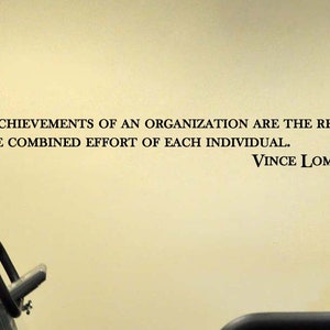 Vince Lombardi Inspirational Football Sports Quote Vinyl Wall Sticker ...