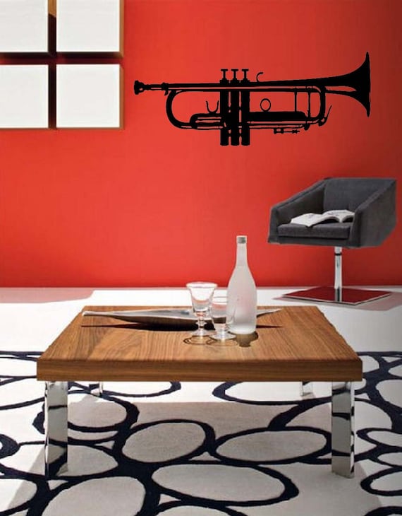 Smooth Jazz Trumpet Music Vinyl Wall Sticker Decal 11h X | Etsy