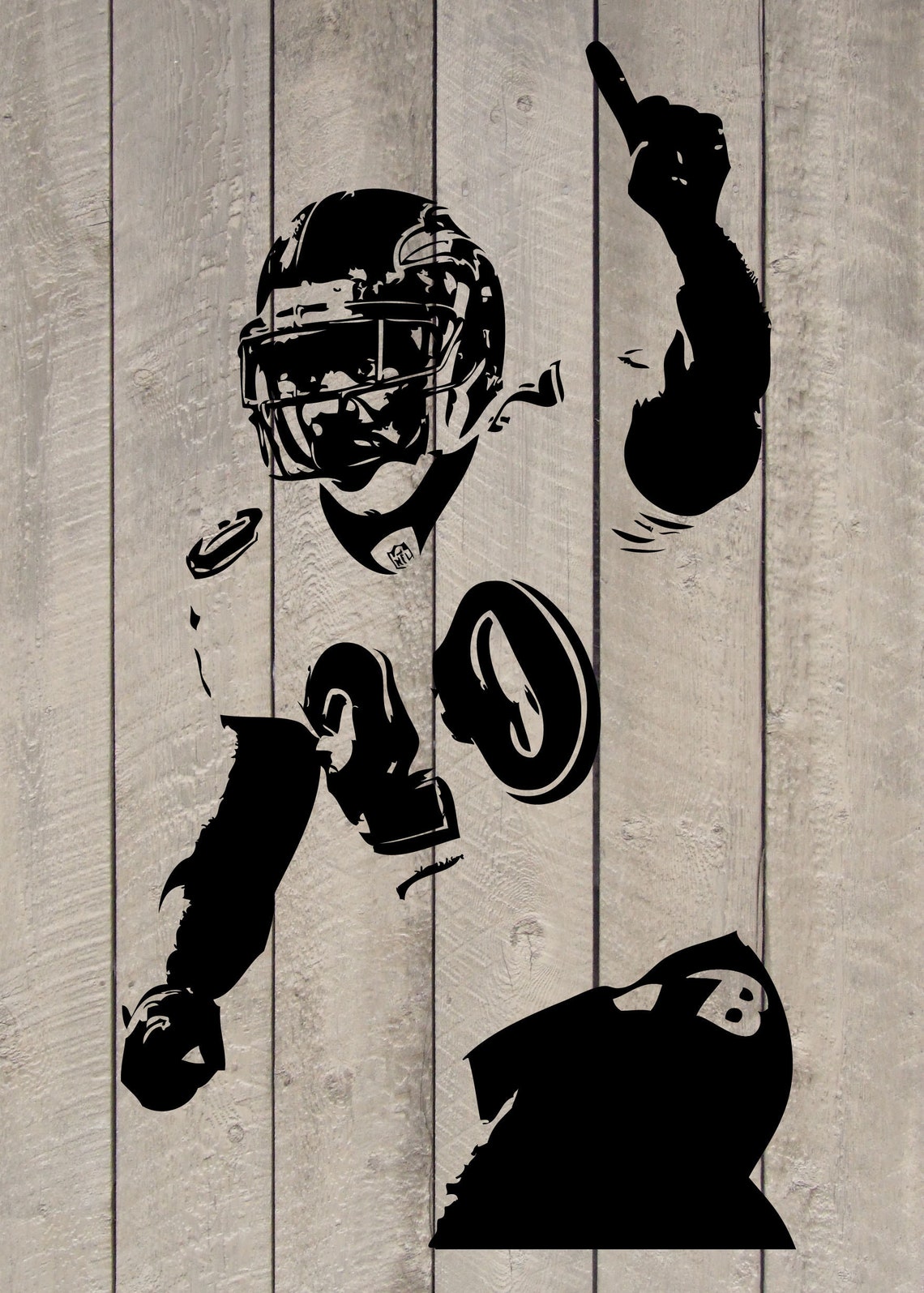 Ed Reed Baltimore Ravens Football Vinyl Wall Sticker Decal 20"w X 35"h ...