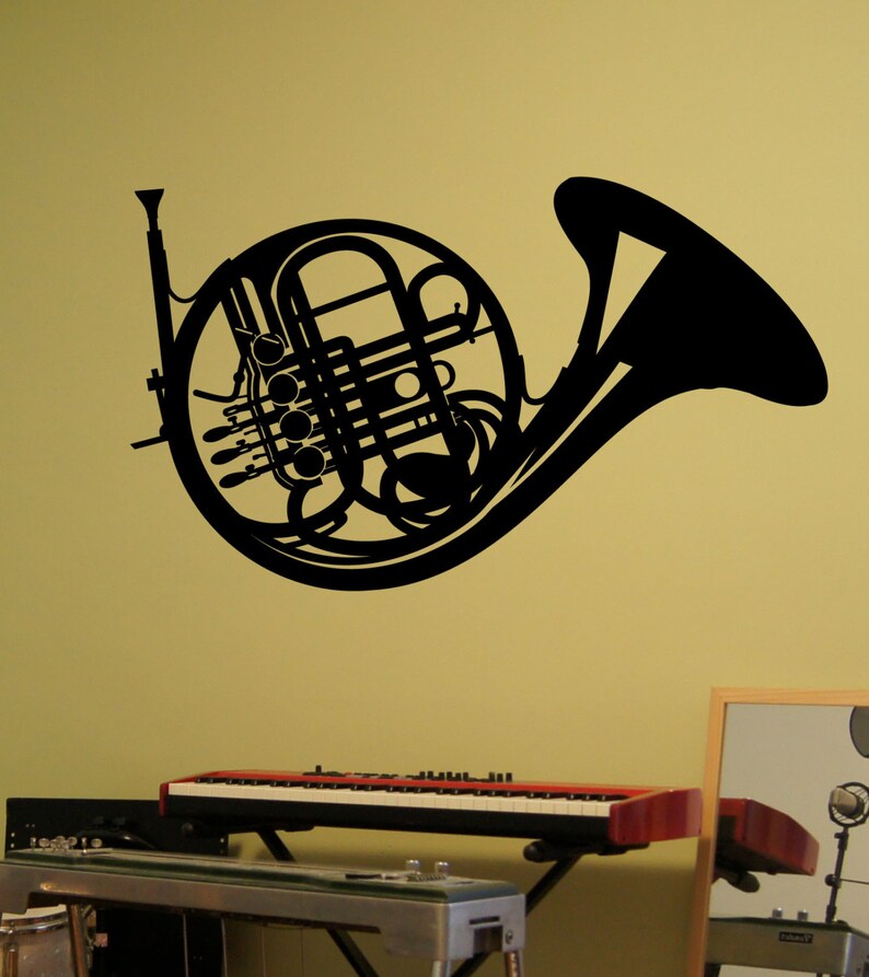 French Horn Musical Instrument Vinyl Wall Sticker Decal | Etsy