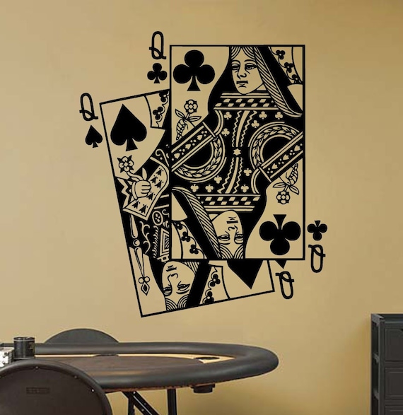 Queen of Spades and Queen of Clubs Playing Card Poker | Etsy