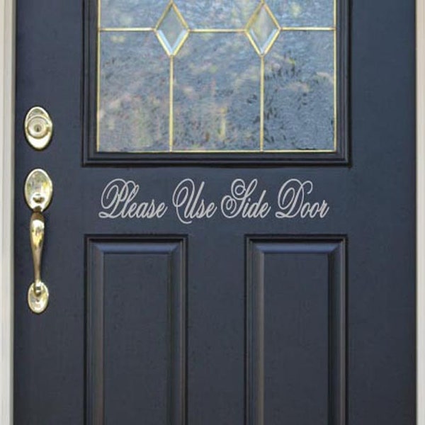 Please Use the Side Door Sign - Etsy
