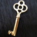 Large Gold Bronze Skeleton Key Pendant (one) - Etsy