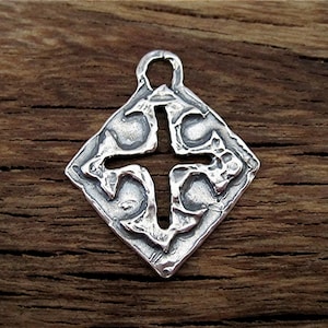 Gold Bronze Santa Fe Style Artisan Cutout Cross Charm and Pendant (one ...