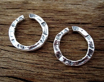 Small Textured Sterling Silver Open Jump Rings (set of EIGHT Jump Rings ...