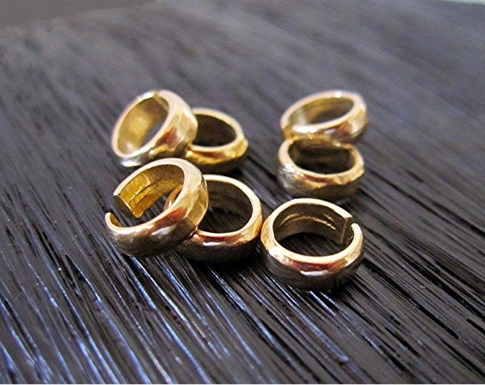 Small Gold Bronze Rounded Handmade Smooth Open Jump Ring set of 4 - Etsy