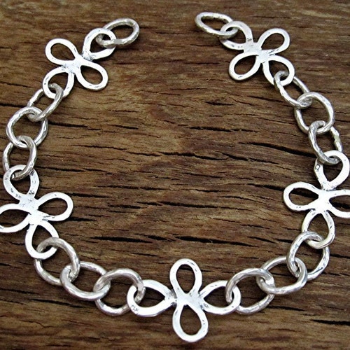 Artisan Handcrafted Textured Sterling Silver Link Chain - Etsy