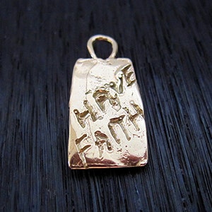 Artisan Rustic "have Faith" Cross Charm and Pendant in Gold Bronze (one ...