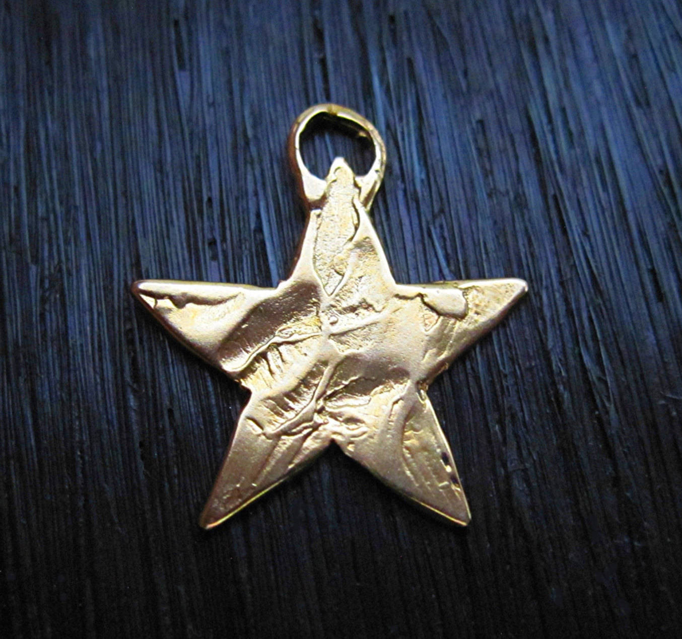 Rustic Textured Artisan Star Charm and Pendant in Sterling Silver (one ...