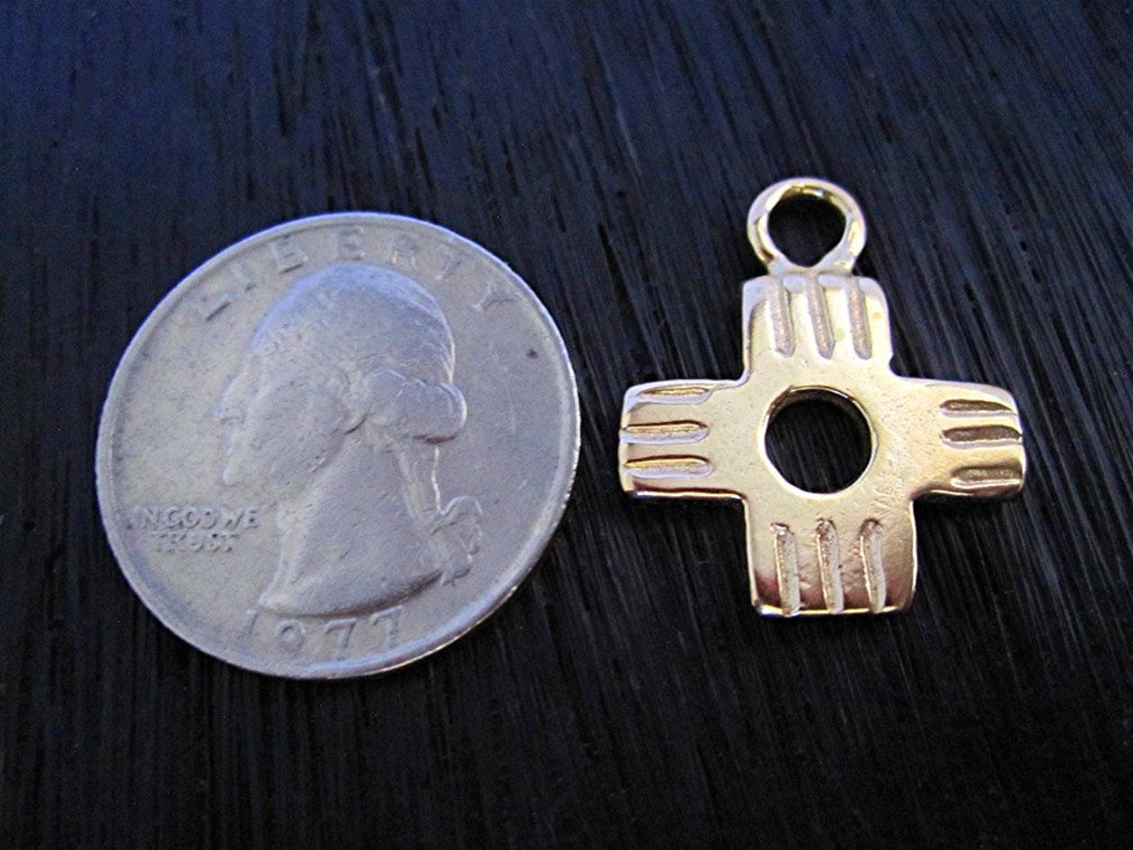 Gold Bronze Handmade Zia Symbol Pendant one | Etsy