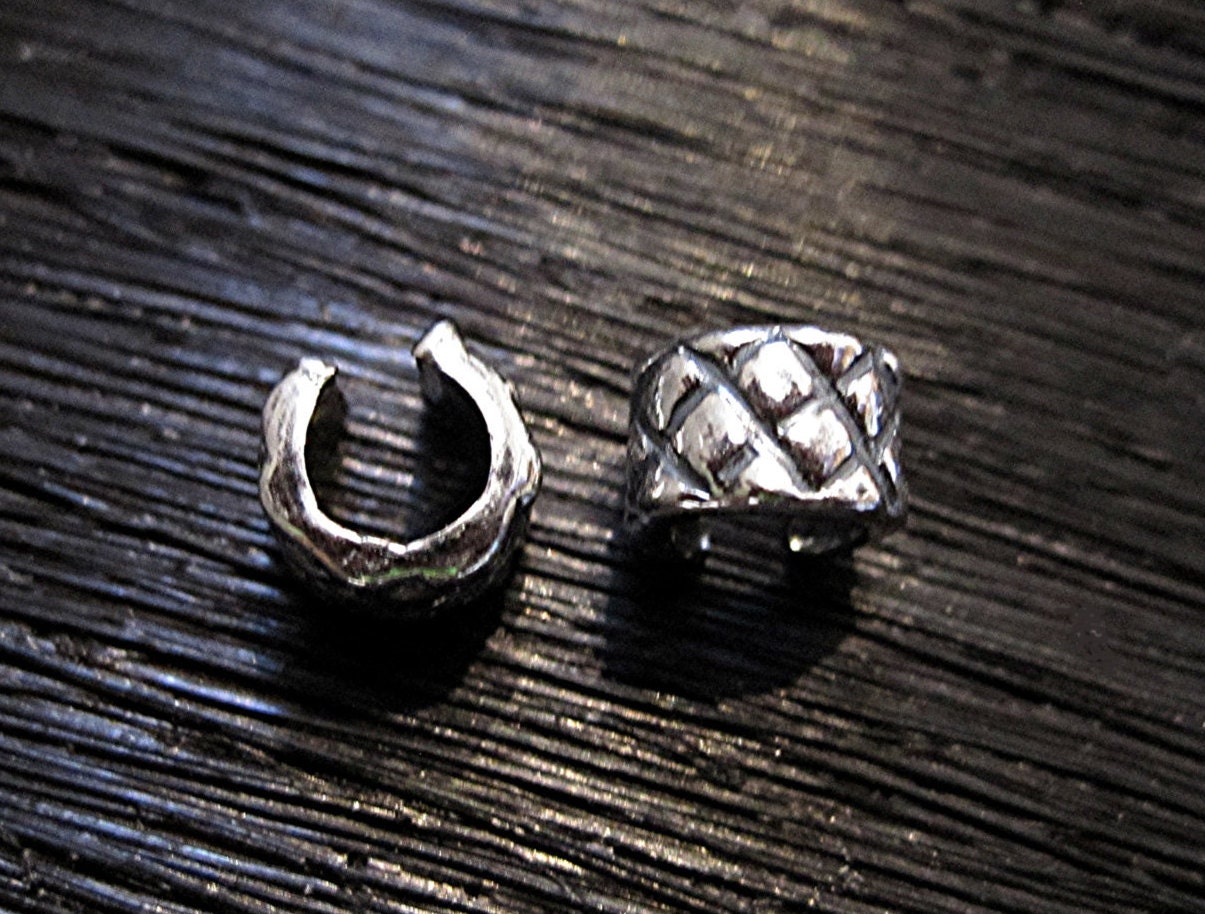 Handmade, Sterling Silver, Criss-cross Design Crimp Bead Cover (set of ...