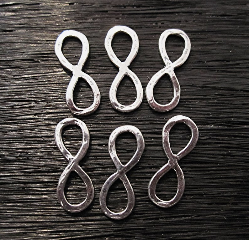 Handmade Sterling Silver Artisan Infinity Link set of 6 - Etsy