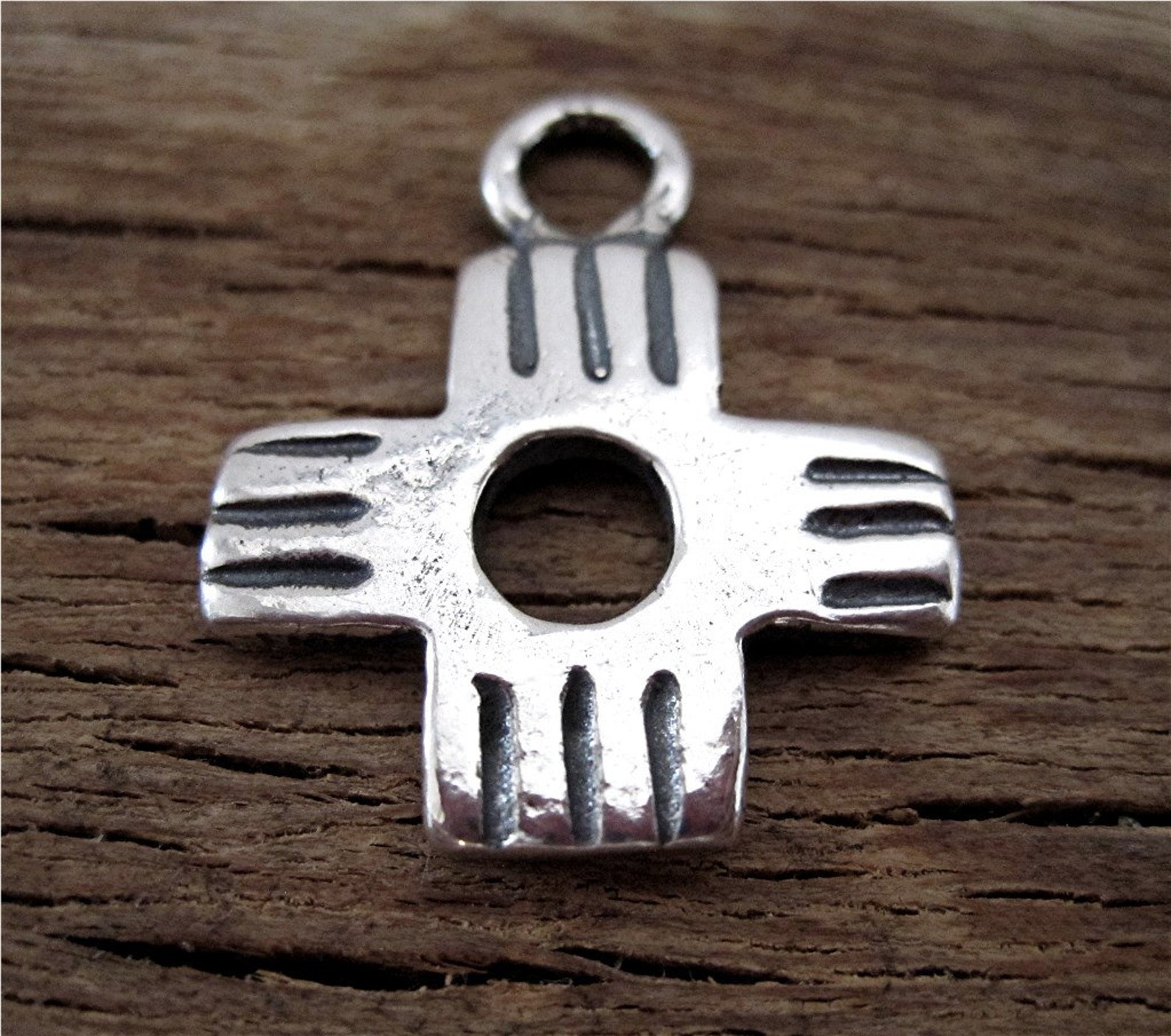 Gold Bronze Handmade Zia Symbol Pendant one | Etsy