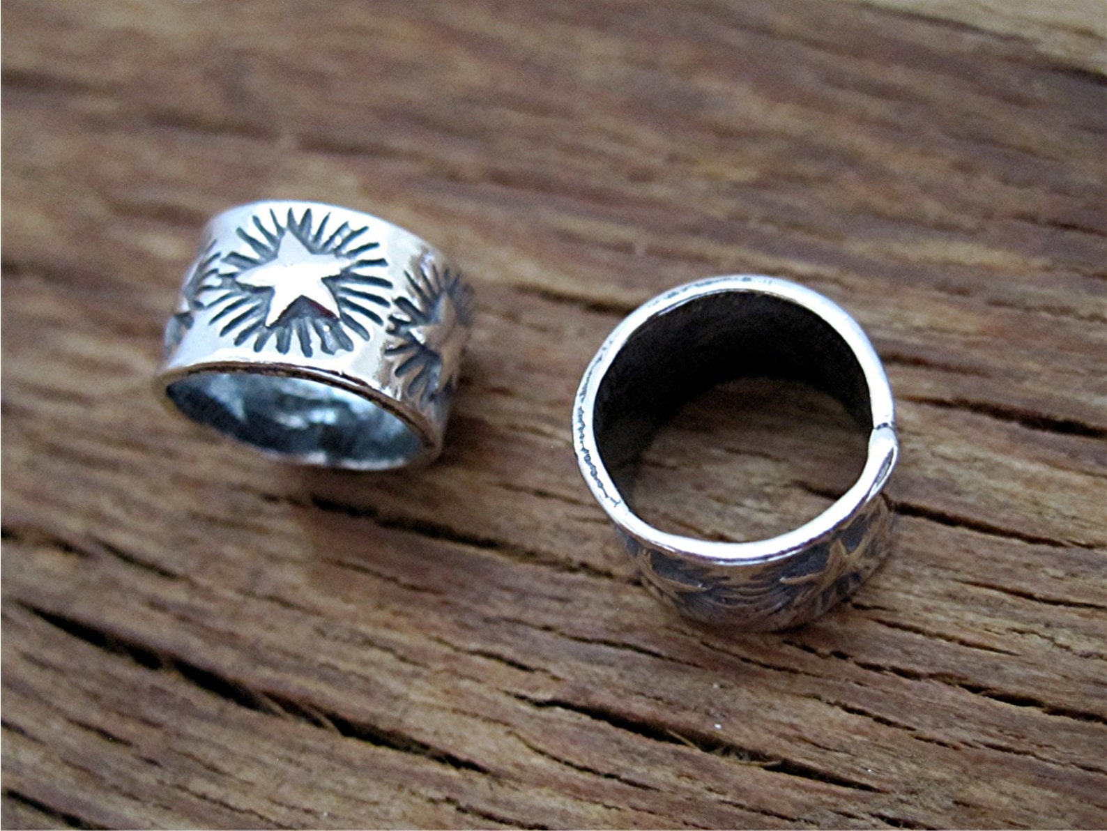 One Stamped Southwestern Star Slider Beads and Links in Gold - Etsy