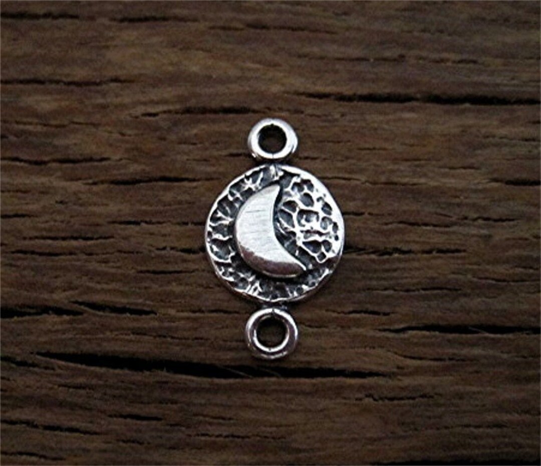 Small Sterling Silver Half Moon Jewelry Link and Connector (one) (X) - Etsy