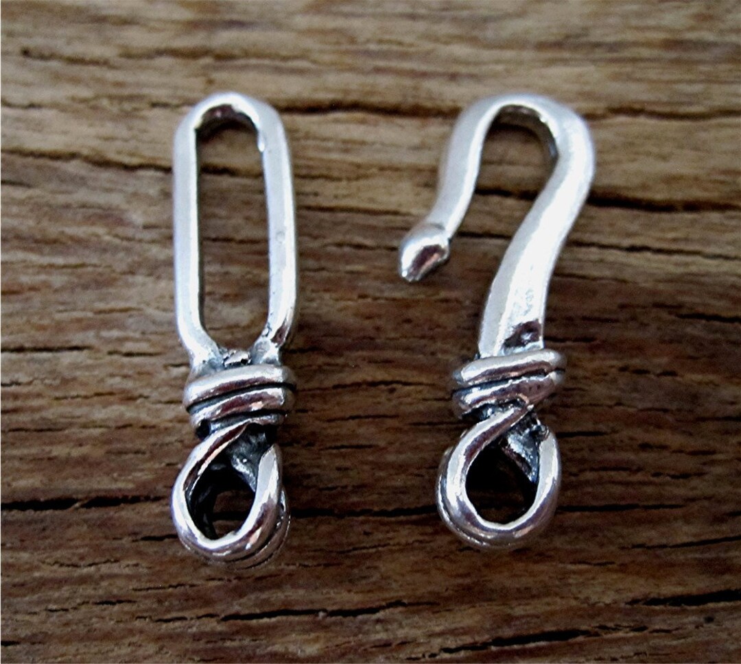 Classic Artisan Hook and Eye Clasp in Sterling Silver (one Set) (A) - Etsy