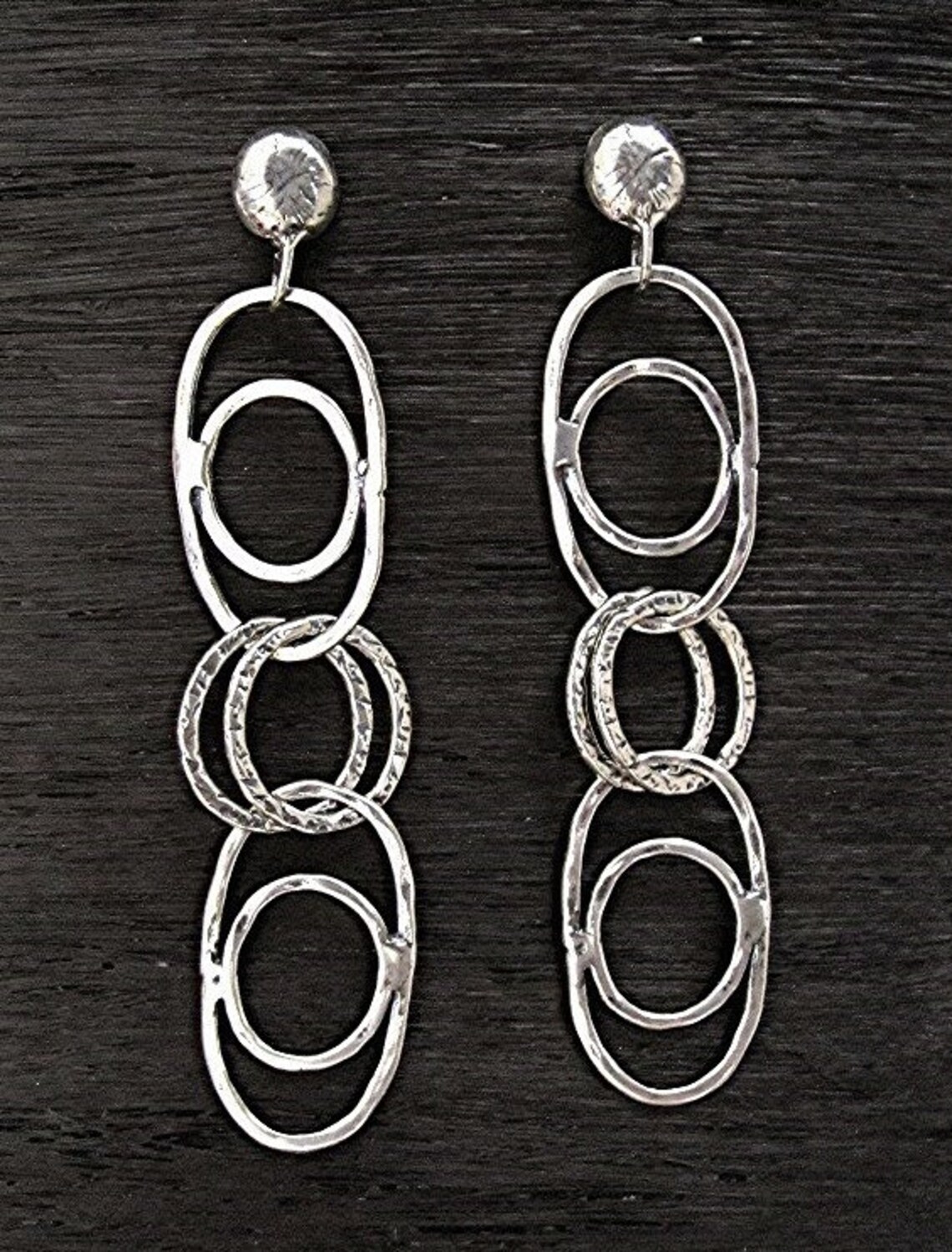 Artisan Handmade Gold Bronze Double Loop Jewelry Links (set of 2) - Etsy