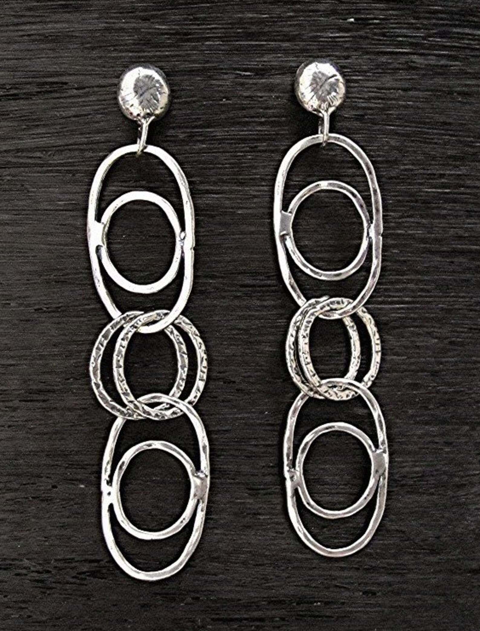 Artisan Handmade Gold Bronze Double Loop Jewelry Links set of | Etsy