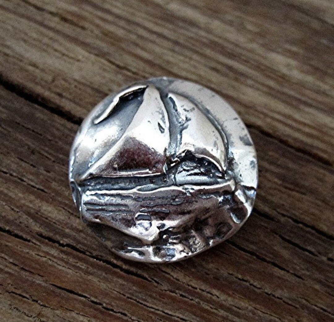 NEW! Artisan Sailboat Button and Leather Bracelet Clasp in Sterling ...