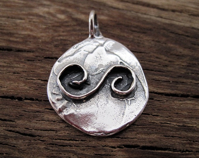 Sterling Silver Double Spiral Balance Charm and Pendant one - Etsy