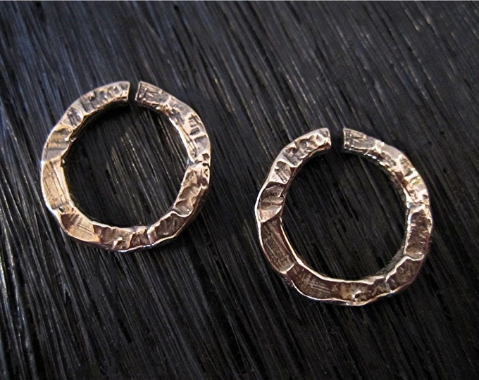 Red Bronze Rustic Textured Artisan Round Open Jump Rings (set of 2) - Etsy