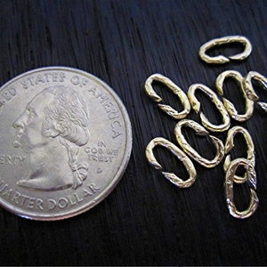 Small Textured Sterling Silver Open Jump Rings (set of EIGHT Jump Rings ...