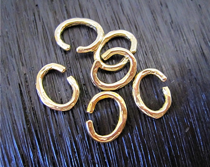 Organic Gold Bronze Small Artisan Open Jump Rings set of - Etsy