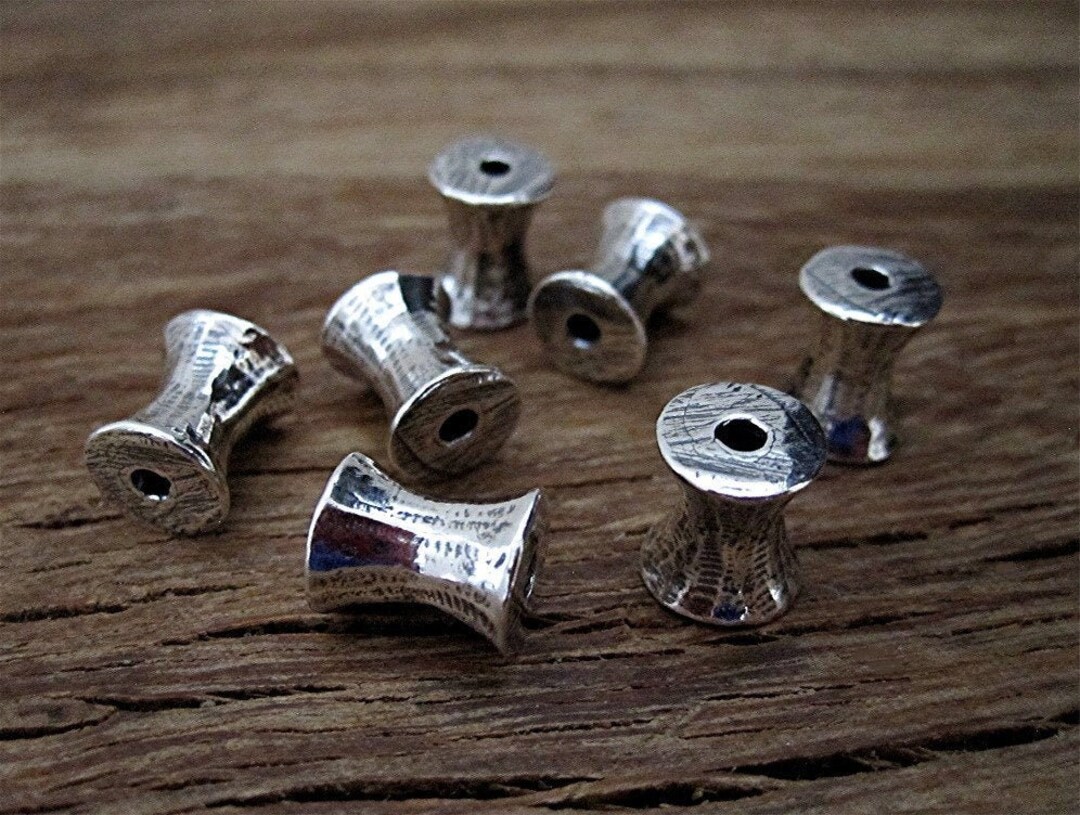 Smooth Sterling Silver Concave Jewelry Bead and Slider (one) - Etsy