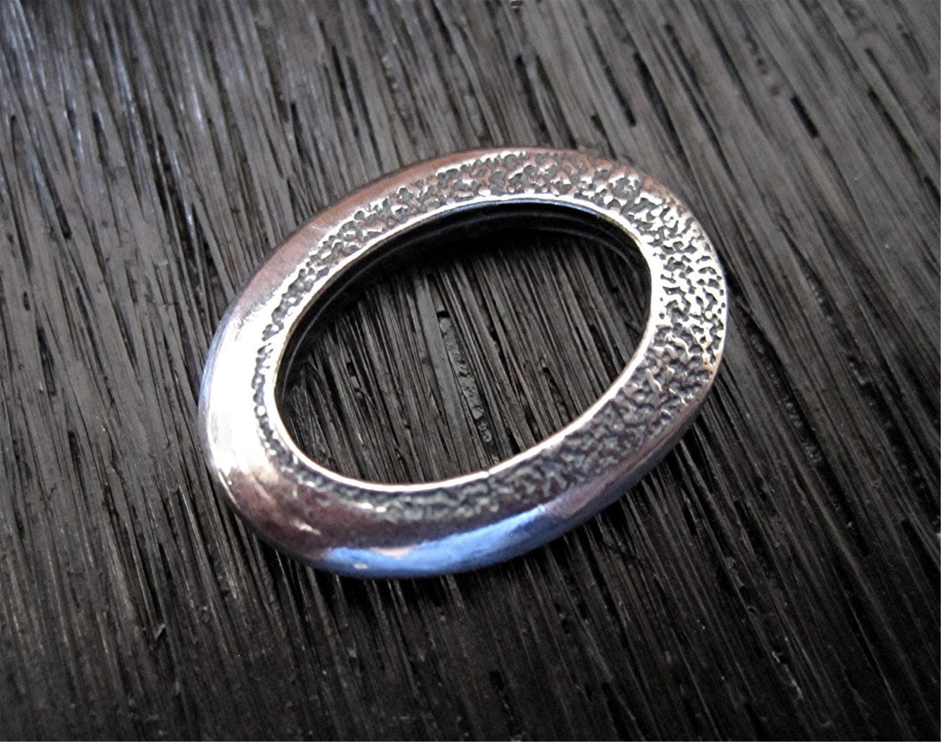 Large Sterling Silver Textured Jewelry Link and Connector | Etsy