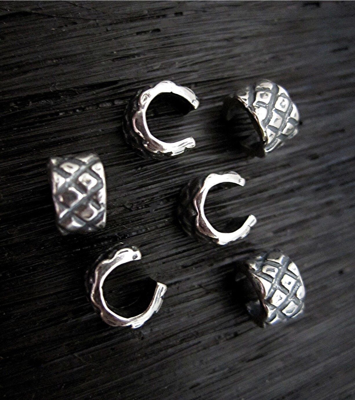 Handmade, Sterling Silver, Criss-cross Design Crimp Bead Cover (set of ...
