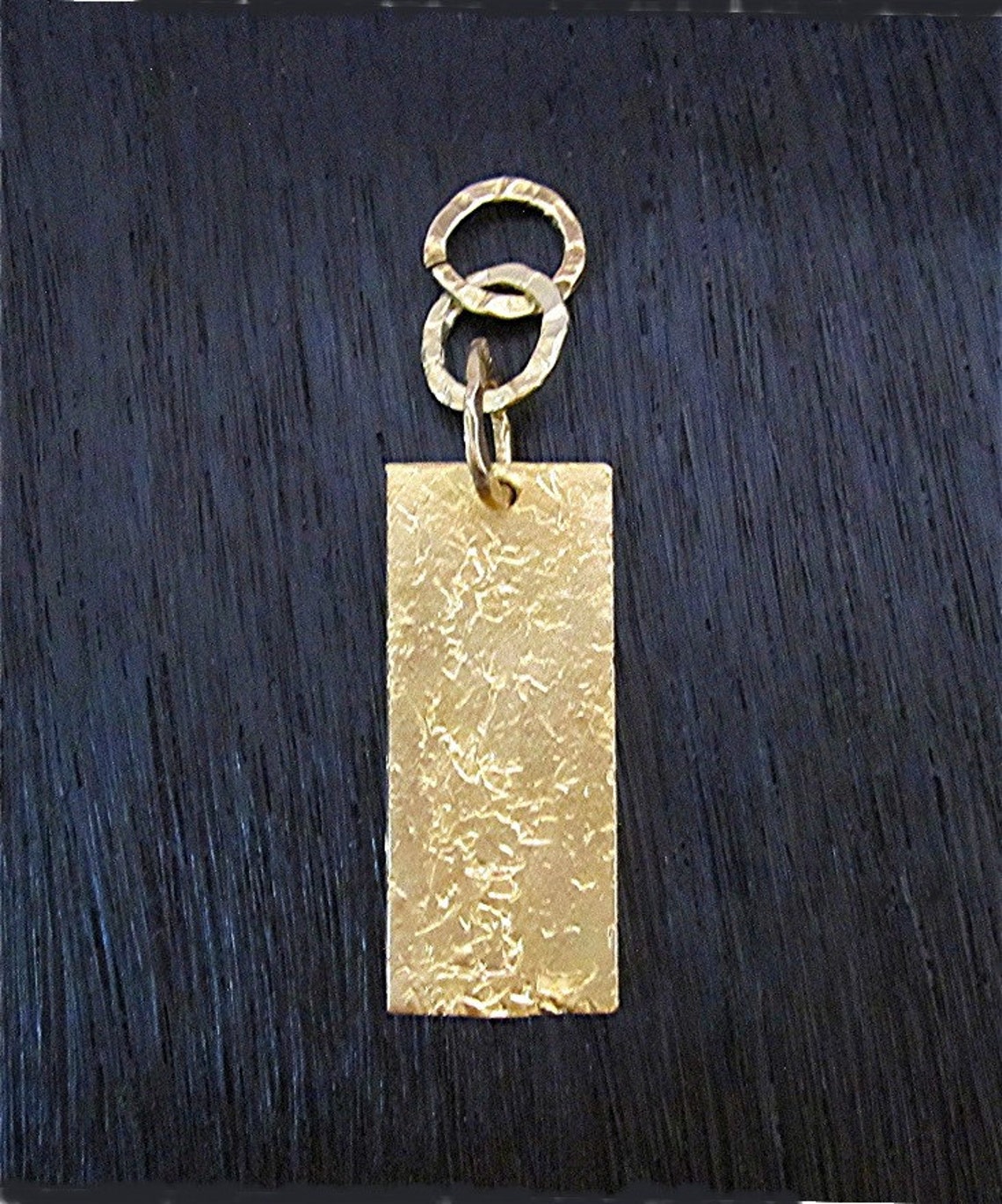 Long Rectangular Textured Sterling Silver Artisan Pendant - Etsy