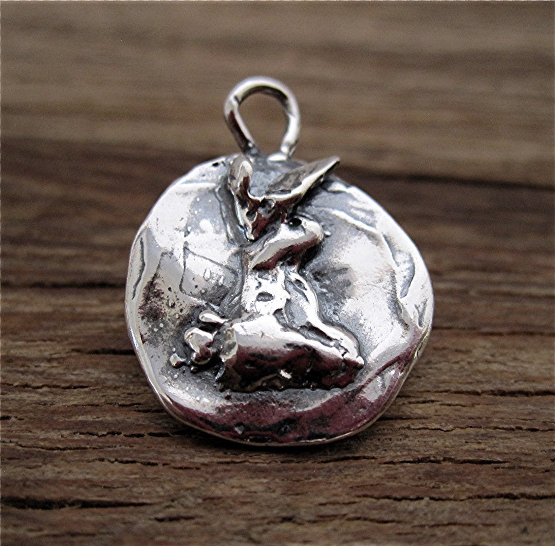 Artisan Bunny Rabbit Charm in Sterling Silver (one) (X) - Etsy