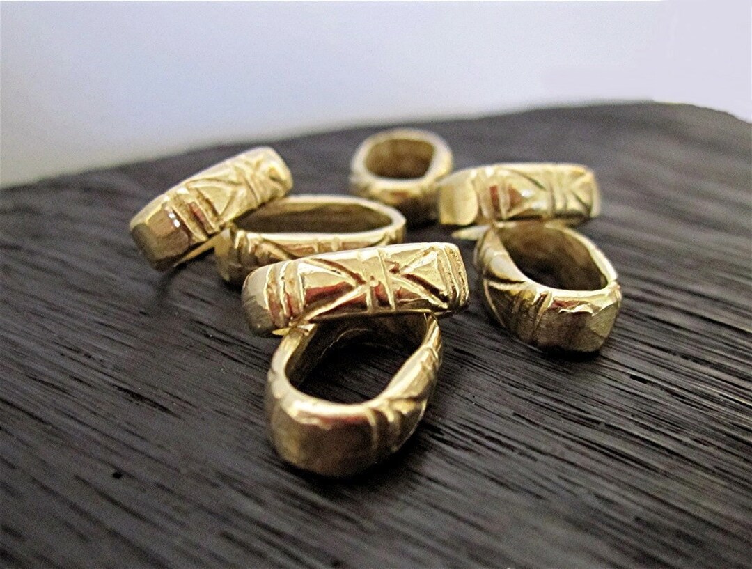Gold Bronze Artisan Tribal Design Jewelry Links (one) - Etsy