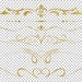 Clip Art GOLD Digital Border Flourish Swirl Border * Gold Flower Border ...