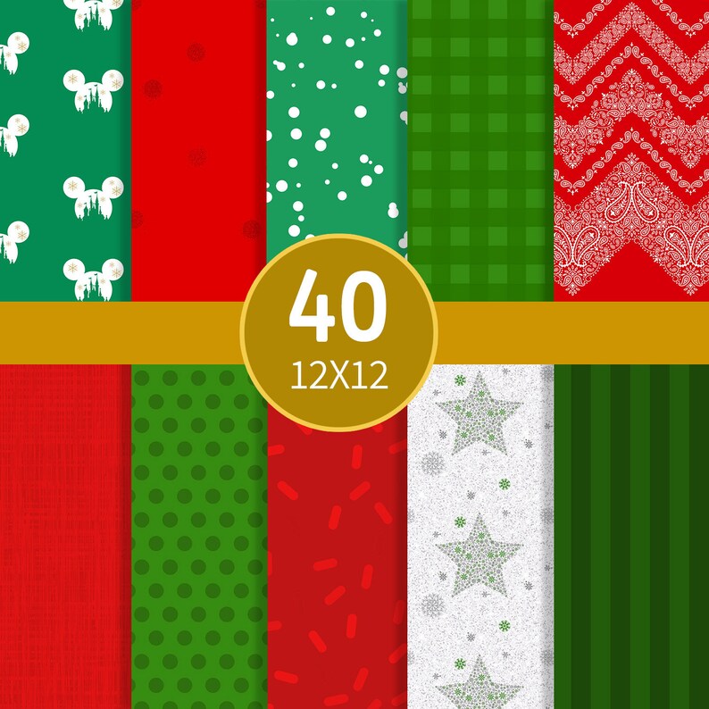40 Christmas Digital Backdrop, Christmas Digital Papers, Christmas ...
