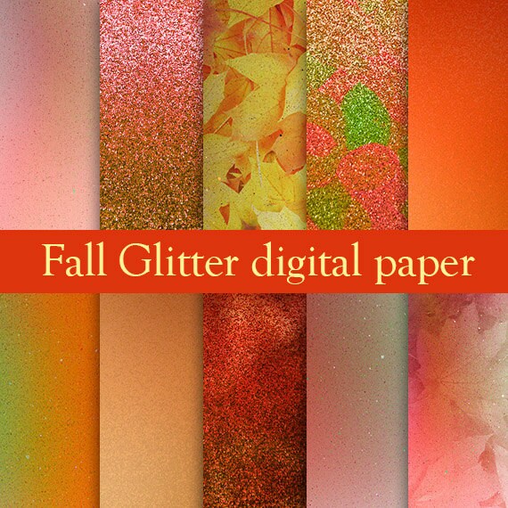 Fall Glitter Digital Papers "fall Patterns" * Fall Paper, Fall Patterns ...
