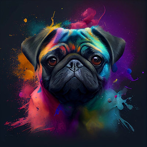 Pug Art Print - Etsy