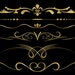 Clip Art GOLD Digital Border Flourish Swirl Border * Gold Flower Border ...