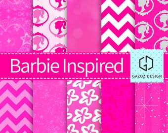 Hot Pink Digital Paper - Etsy